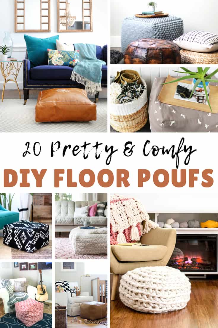 20 Creative and Comfy DIY Poufs & Ottomans - The Kindest Way