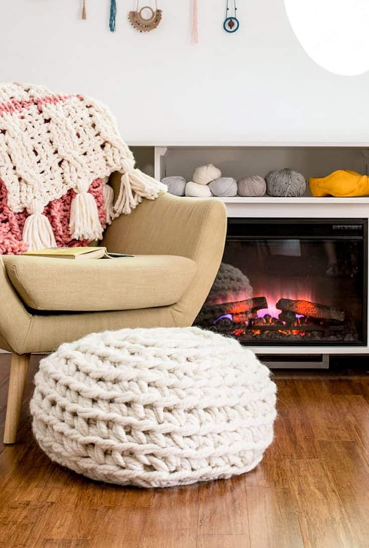 20 Creative and Comfy DIY Poufs & Ottomans - The Kindest Way